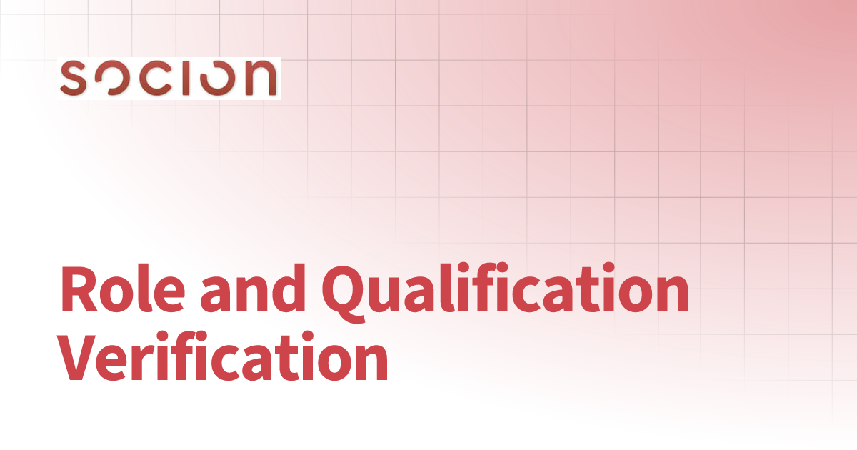 Role and Qualification Verification | PDA Help Page