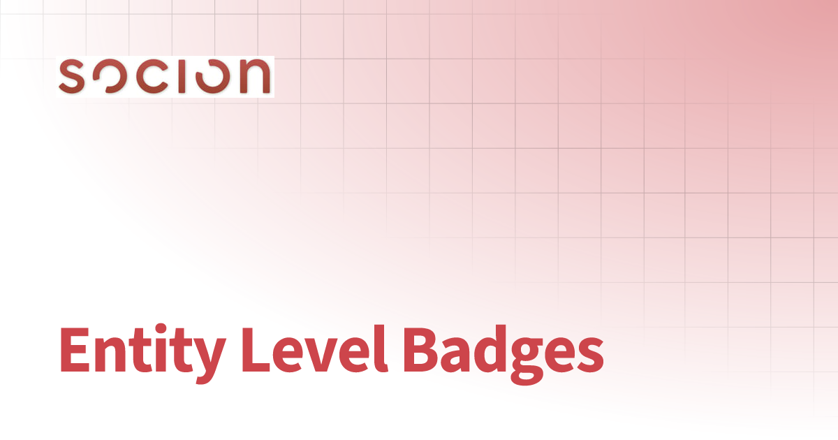 Entity Level Badges | PDA Help Page