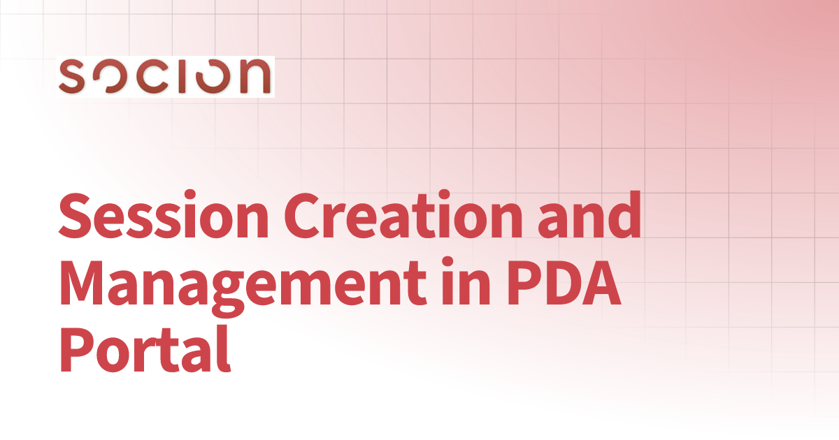 Session Creation and Management in PDA Portal | PDA Help Page