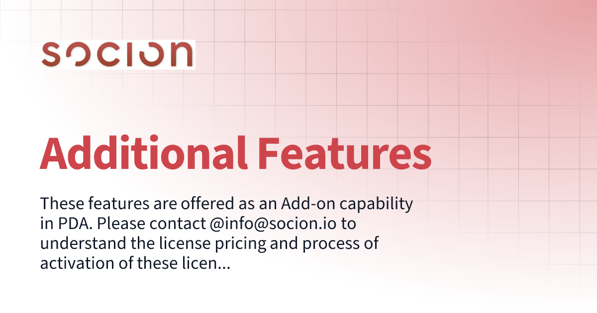 Additional Features | PDA Help Page