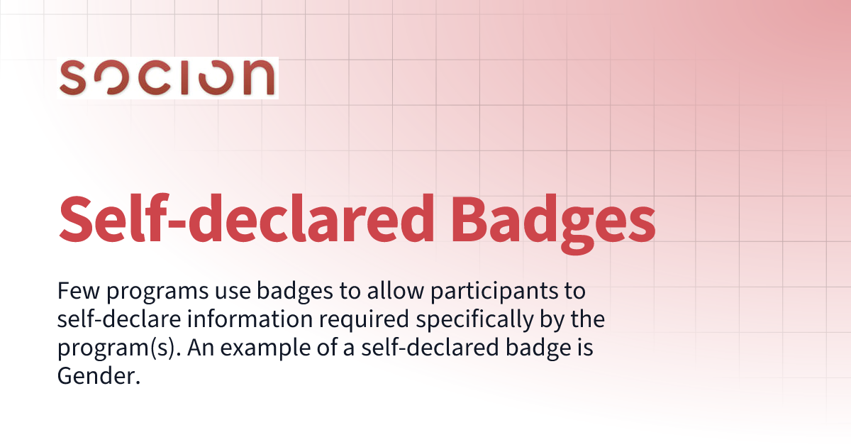 Self-declared Badges | PDA Help Page